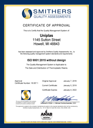 Uniplas, Inc. | Quality Resins, Superior Service